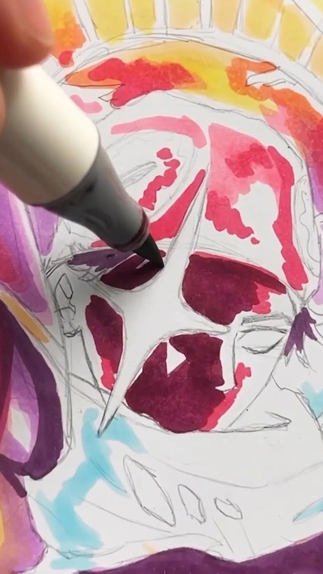 Art challenge using over 300 different markers