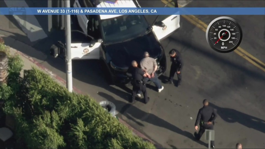 Suspect in custody after bizarre LA police chase