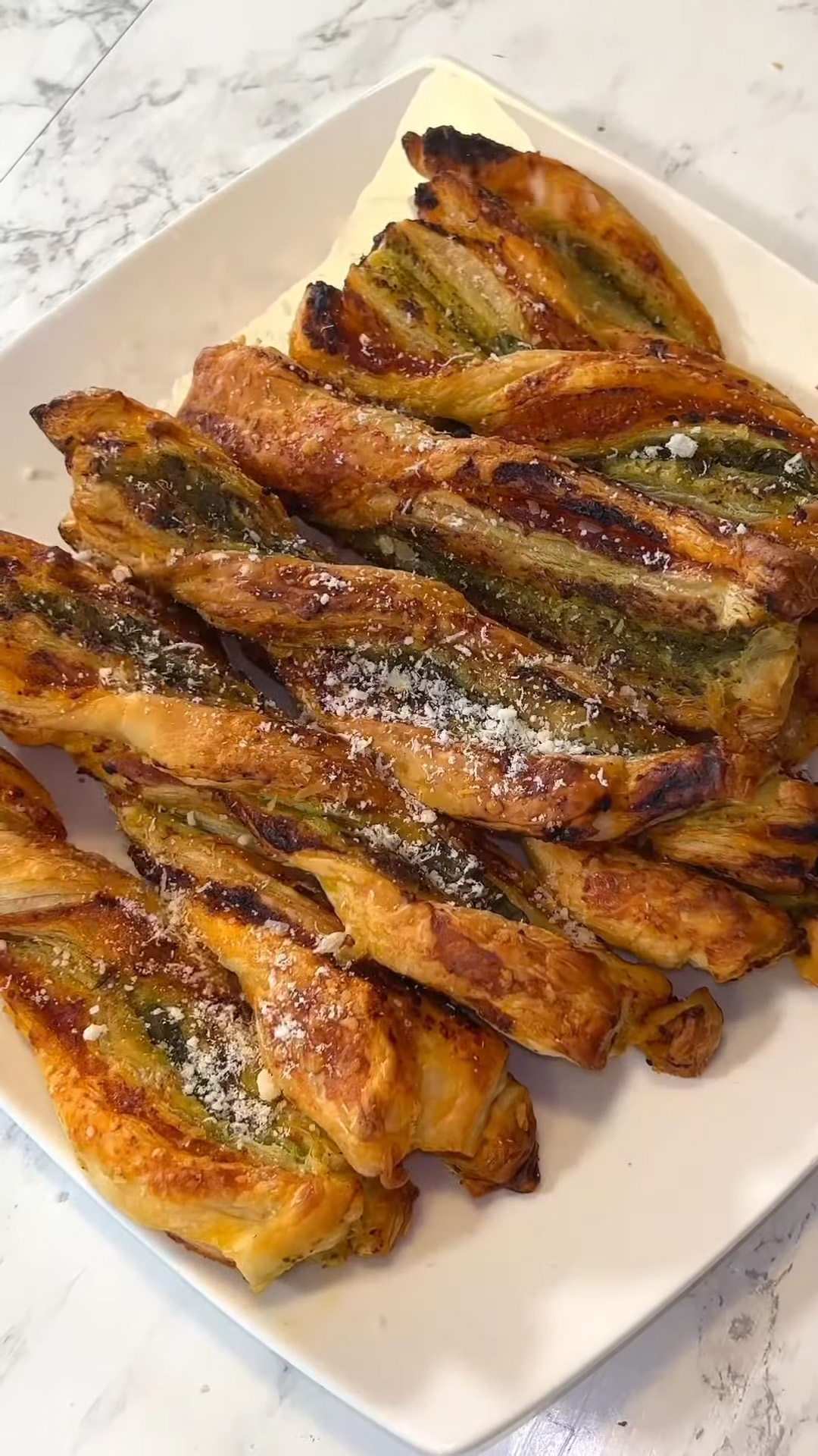 Quick and easy crispy pesto pastry recipe