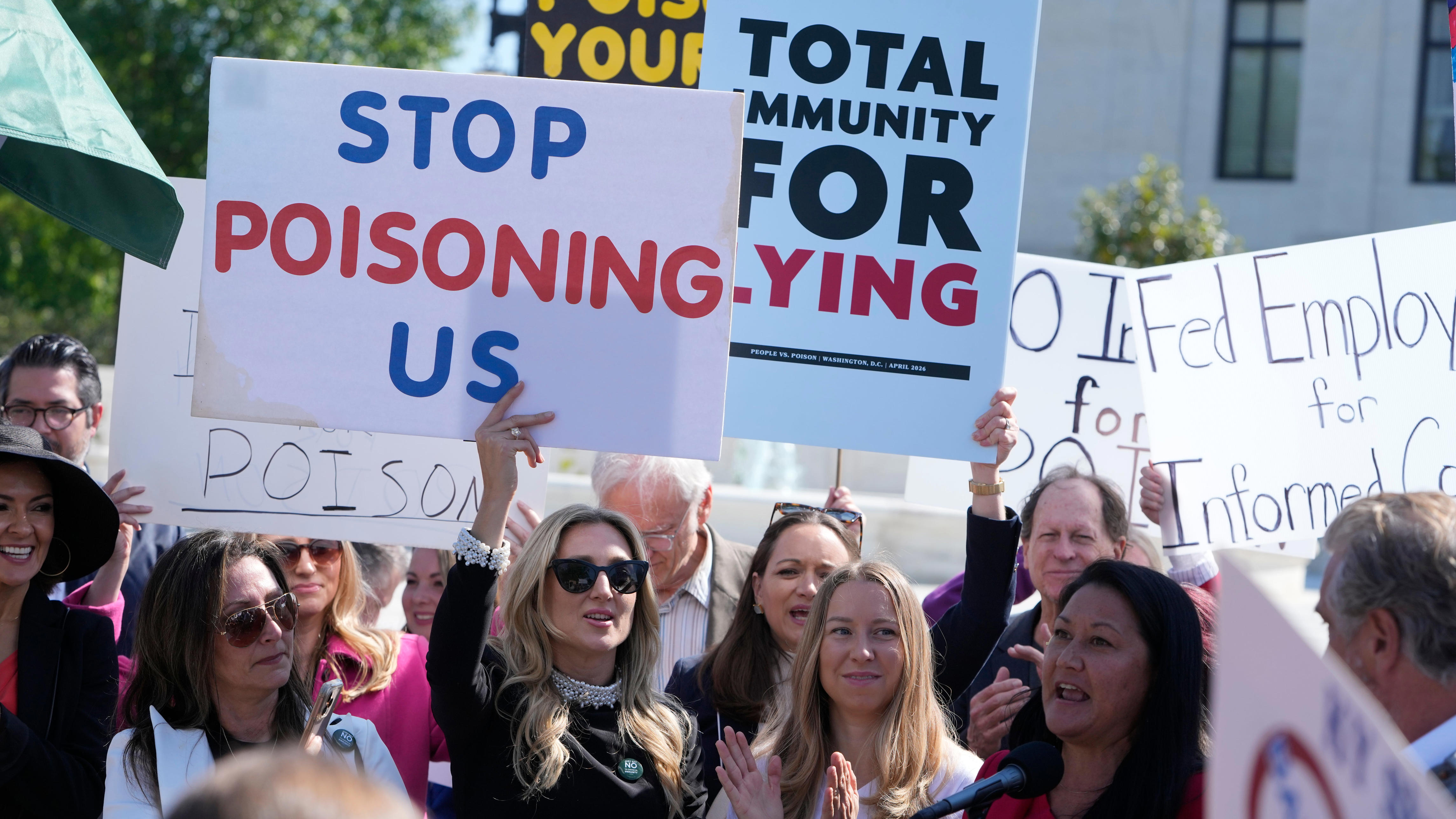 Protesters gather outside Supreme Court over Roundup cancer lawsuits