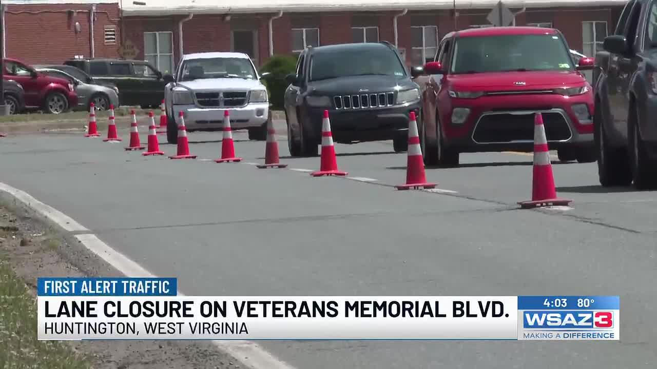 Lane closure on Veterans Memorial Blvd.