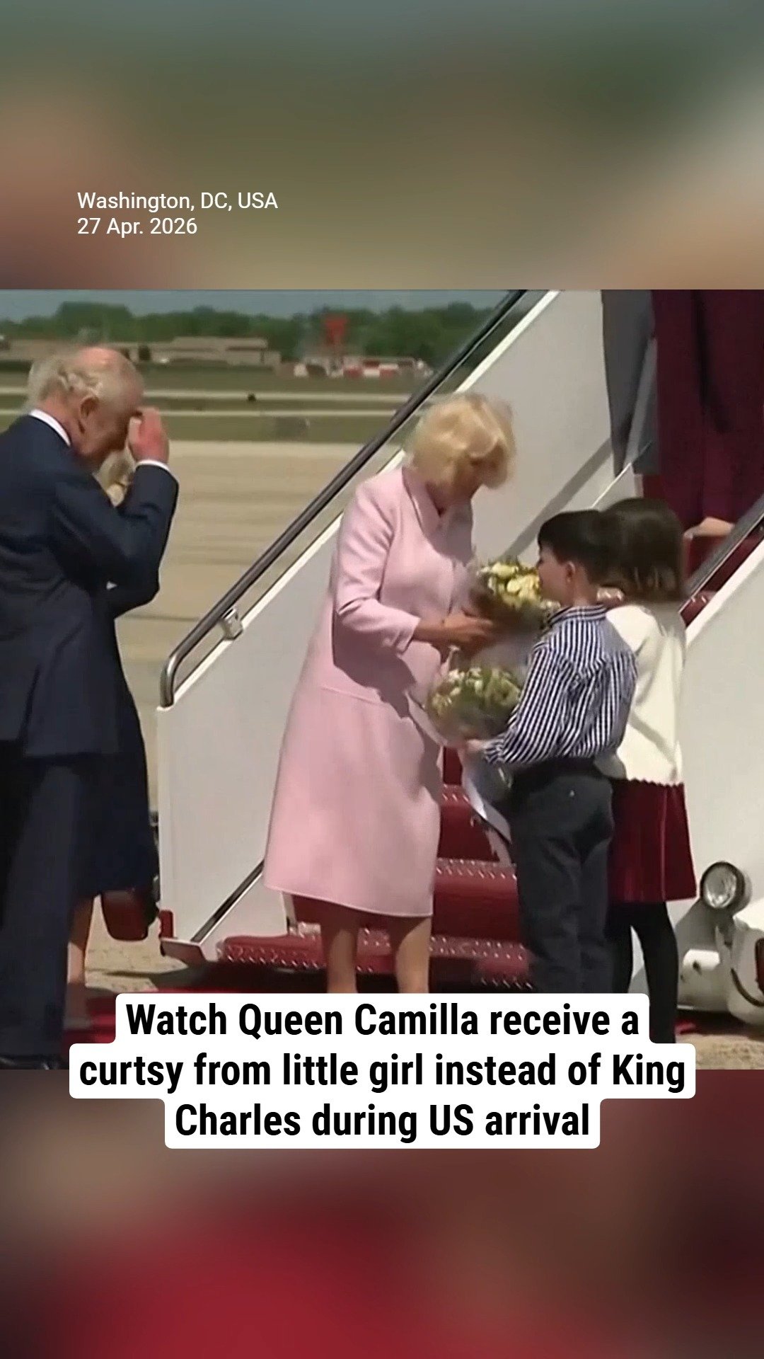 Watch Queen Camilla receive a curtsy from little girl instead of King ...