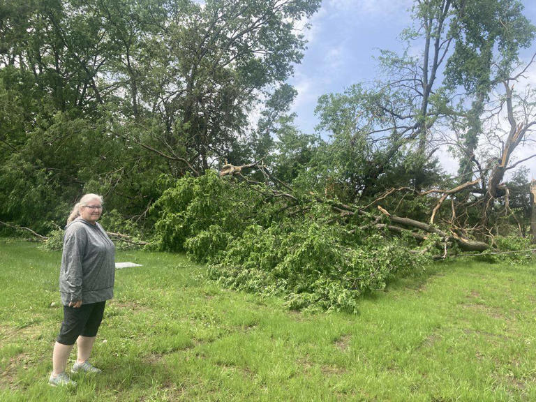 Early-morning storm walloped this corner of Johnson County. "I was shaking"