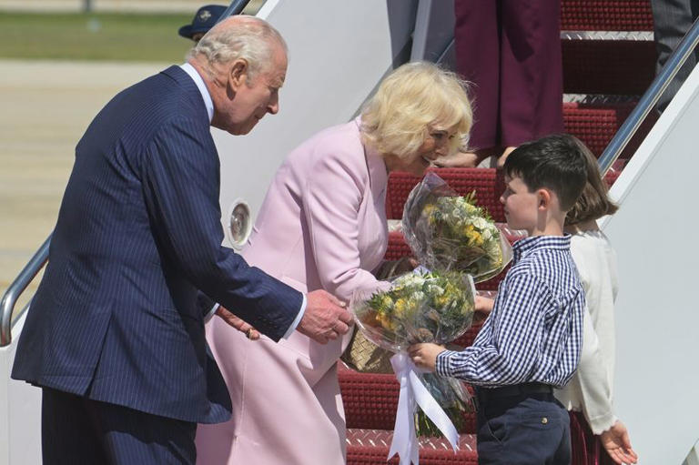 Queen Camilla sends message to Trump as soon as she steps off plane in ...