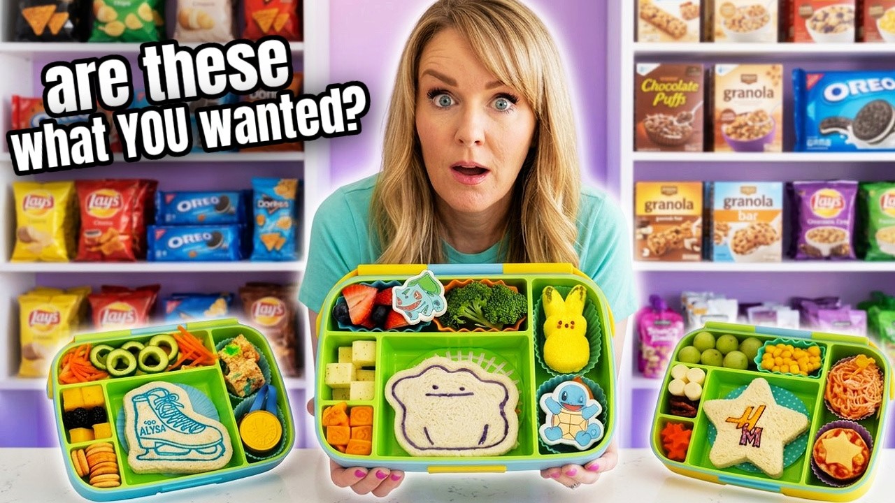 I packed Pokémon lunchboxes!🍎