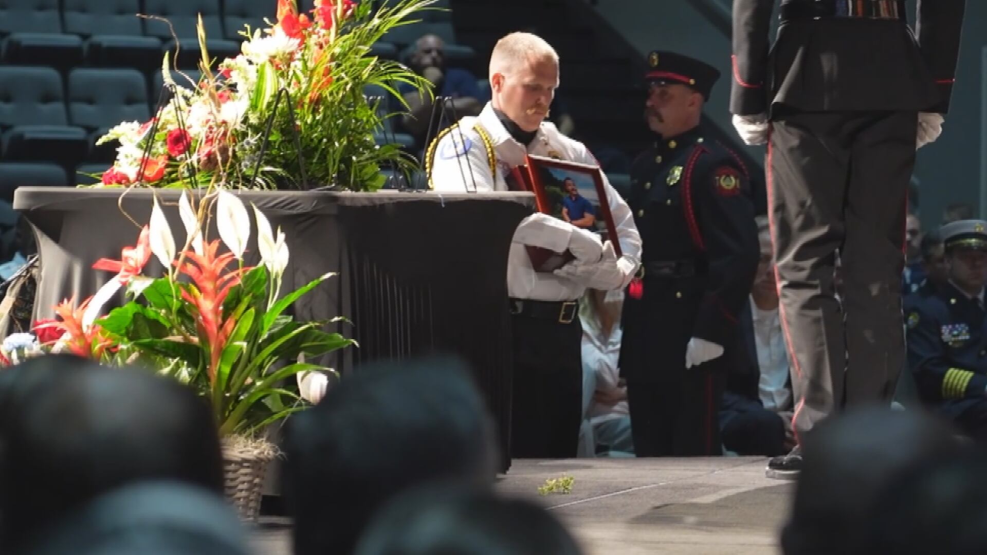 Community gathers for celebration of life for late Captain Jared Sasnett