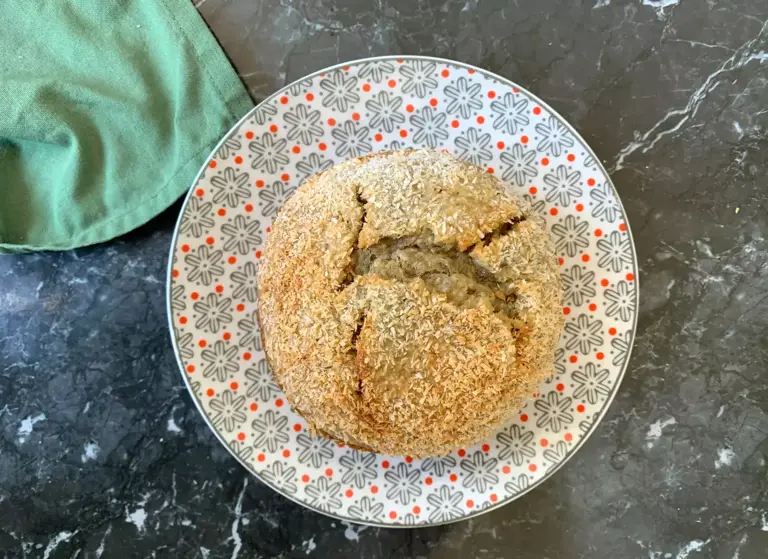 Pan de plátano y coco, banana-coco bread - sin lactosa