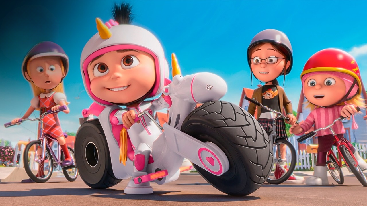 Agnes Learns to Ride a Bike with Minion Help Despicable Me Mini Movie