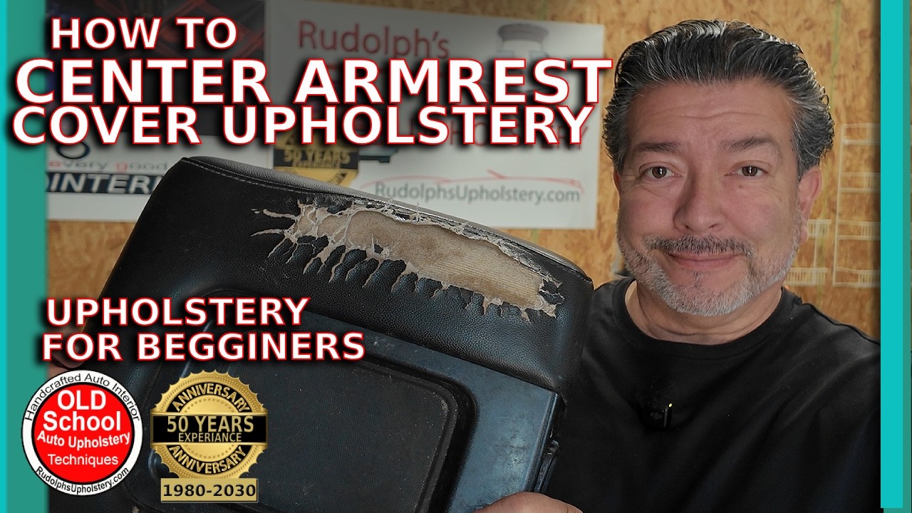 How to sew center armrest cover upholstery step by step beginner ...