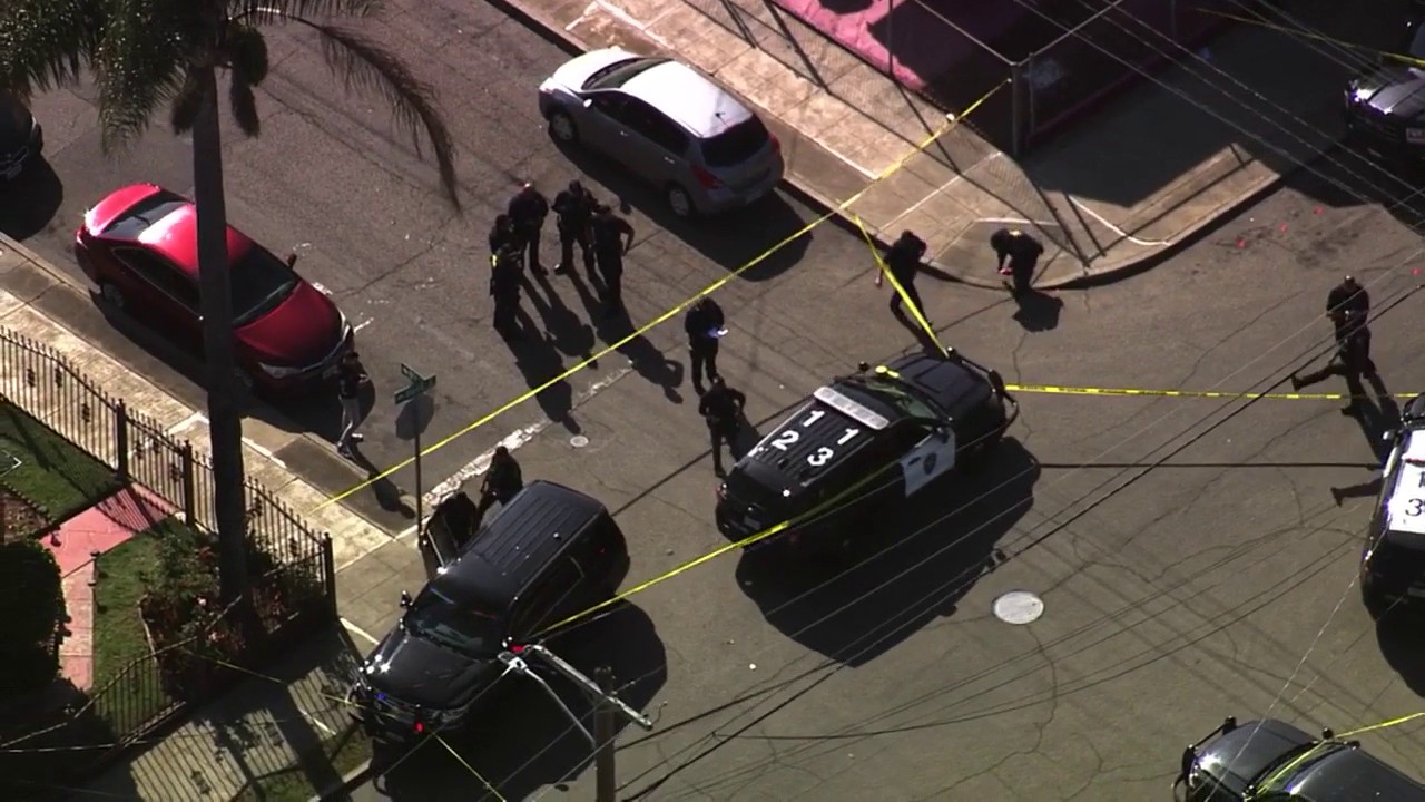 Police activity in East Oakland