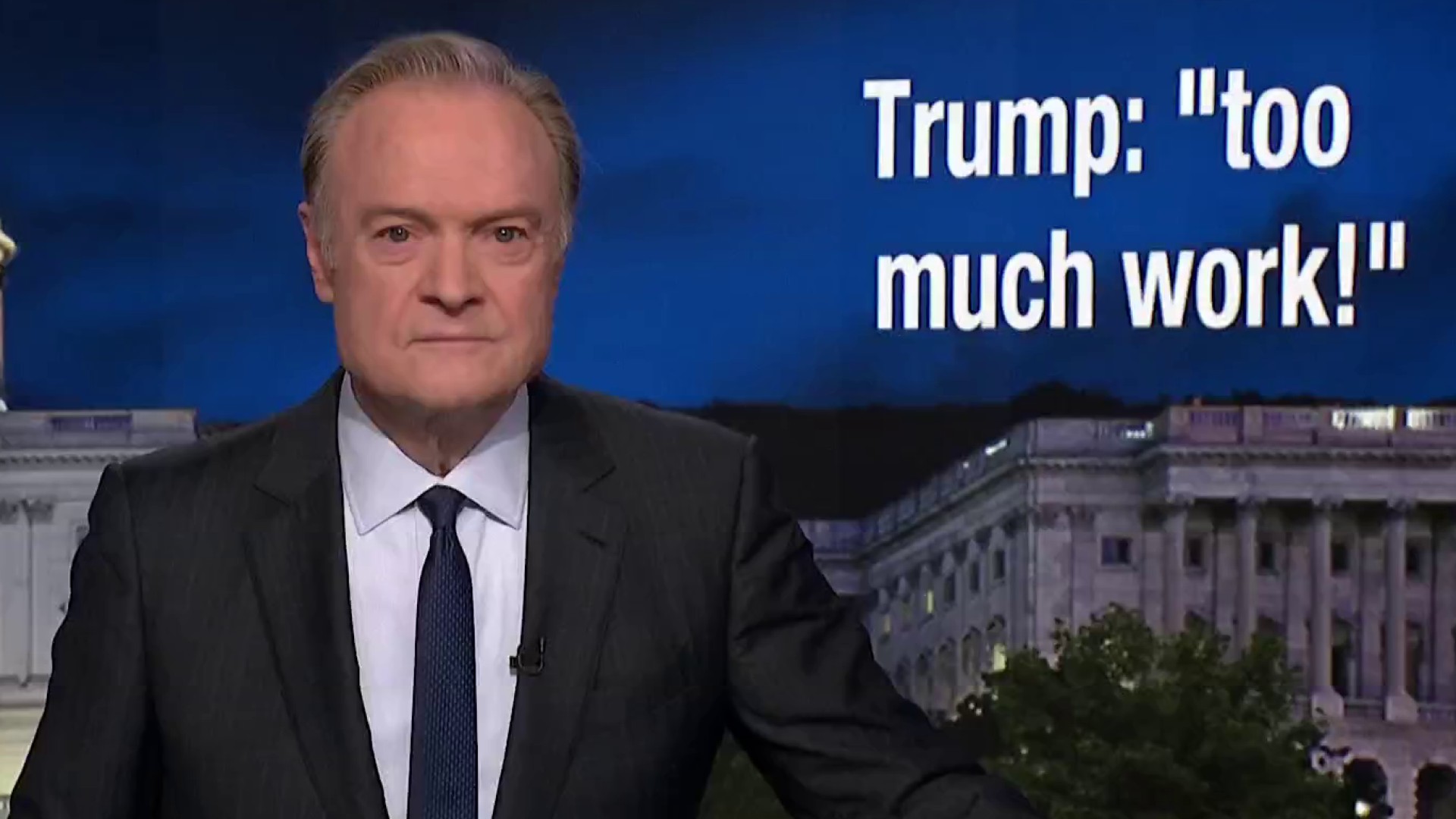 Lawrence: Trump is now the first US president in history to complain ...