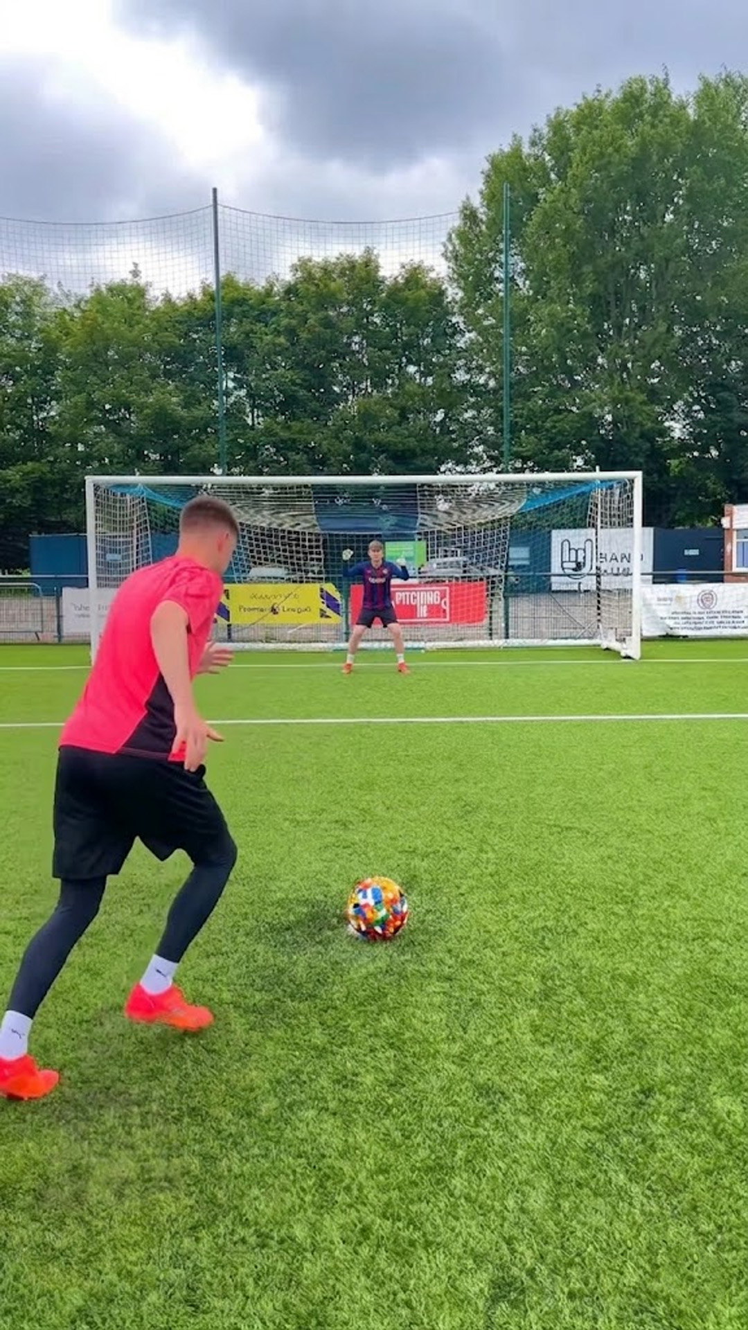 Penalty challenge with 1 to 5kg ball weight