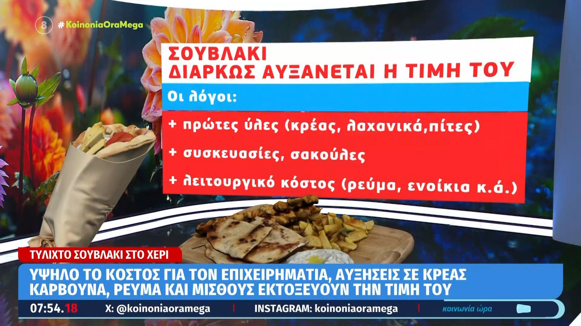 Είδος πολυτελείας στο τυλιχτό σουβλάκι στο χέρι