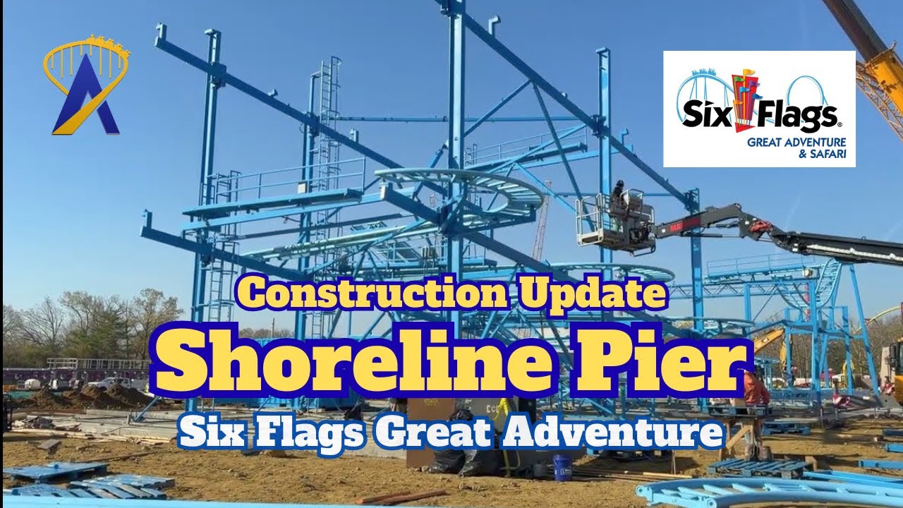 Six Flags Great Adventure’s Shoreline Pier continues to rise!