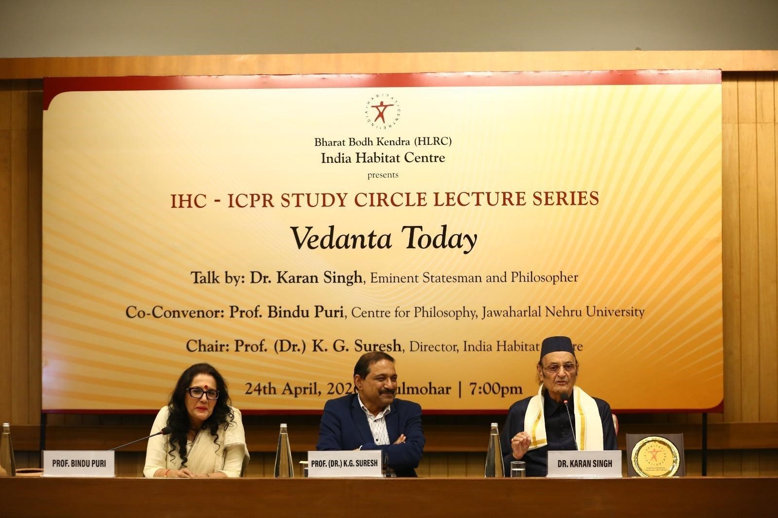 Vedanta today: A landmark lecture at the India Habitat Centre