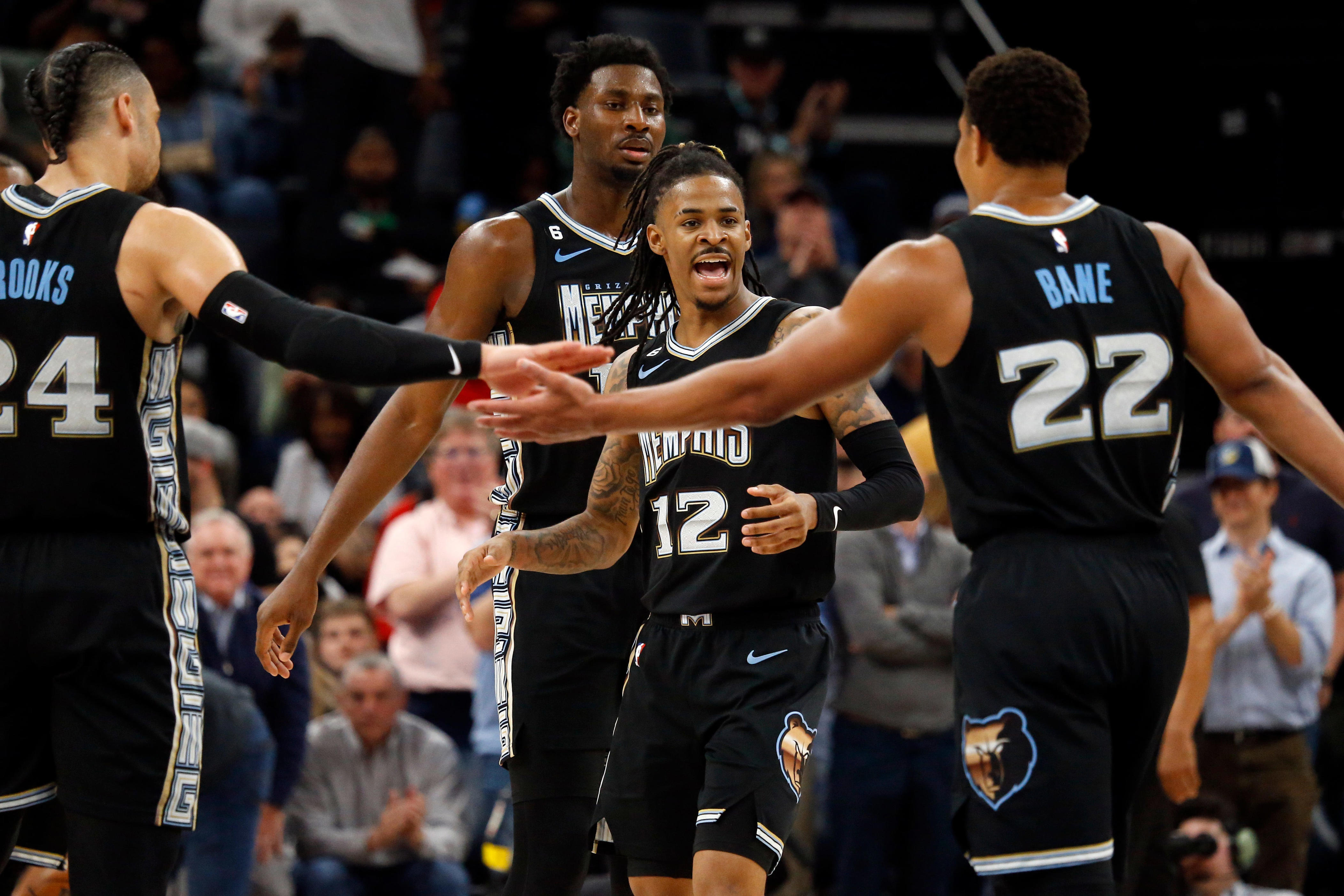 Ja Morant, Jaren Jackson Jr. courtside for Desmond Bane's Magic playoff ...