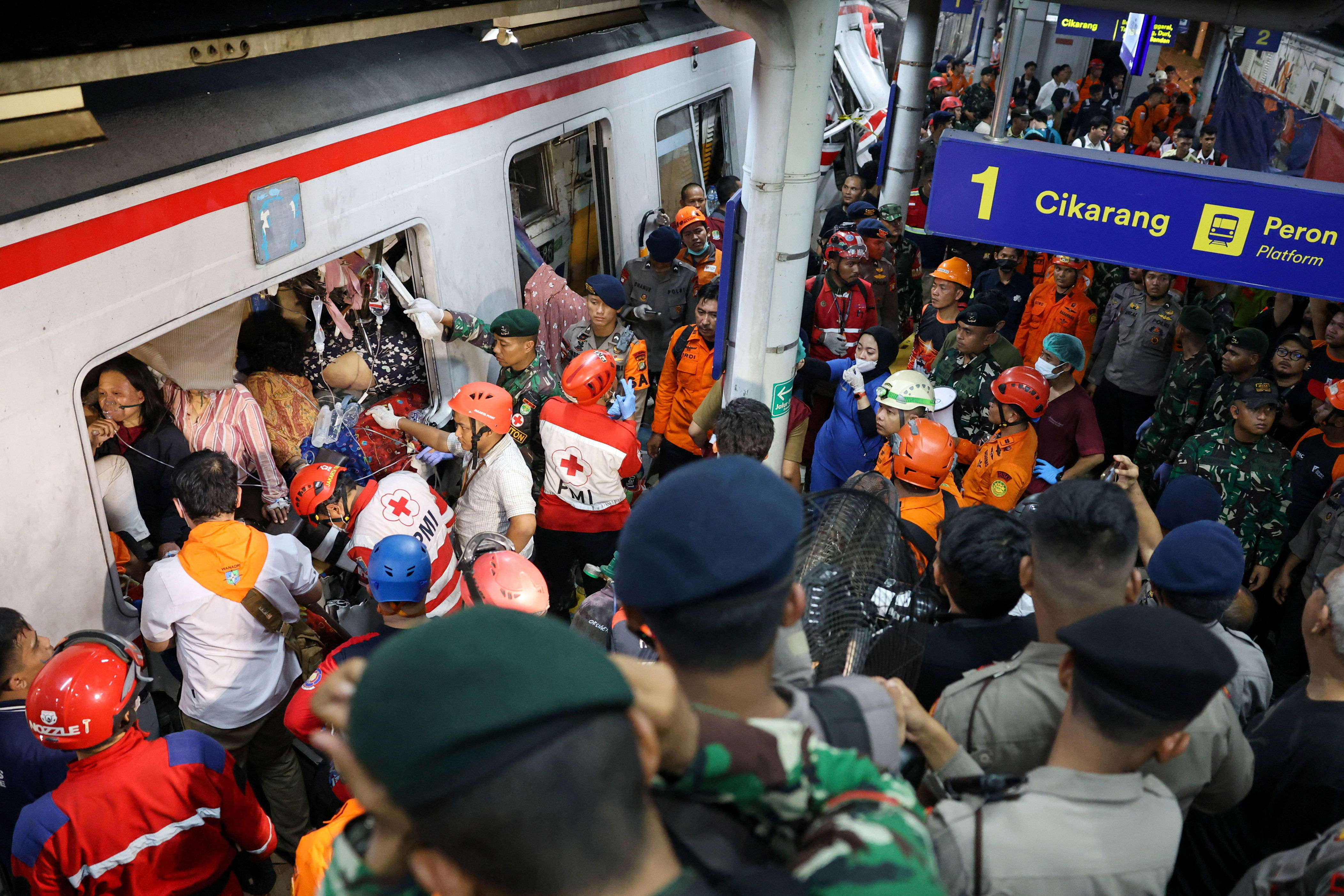 Five killed in train crash near Indonesia’s Jakarta; rescue efforts ongoing
