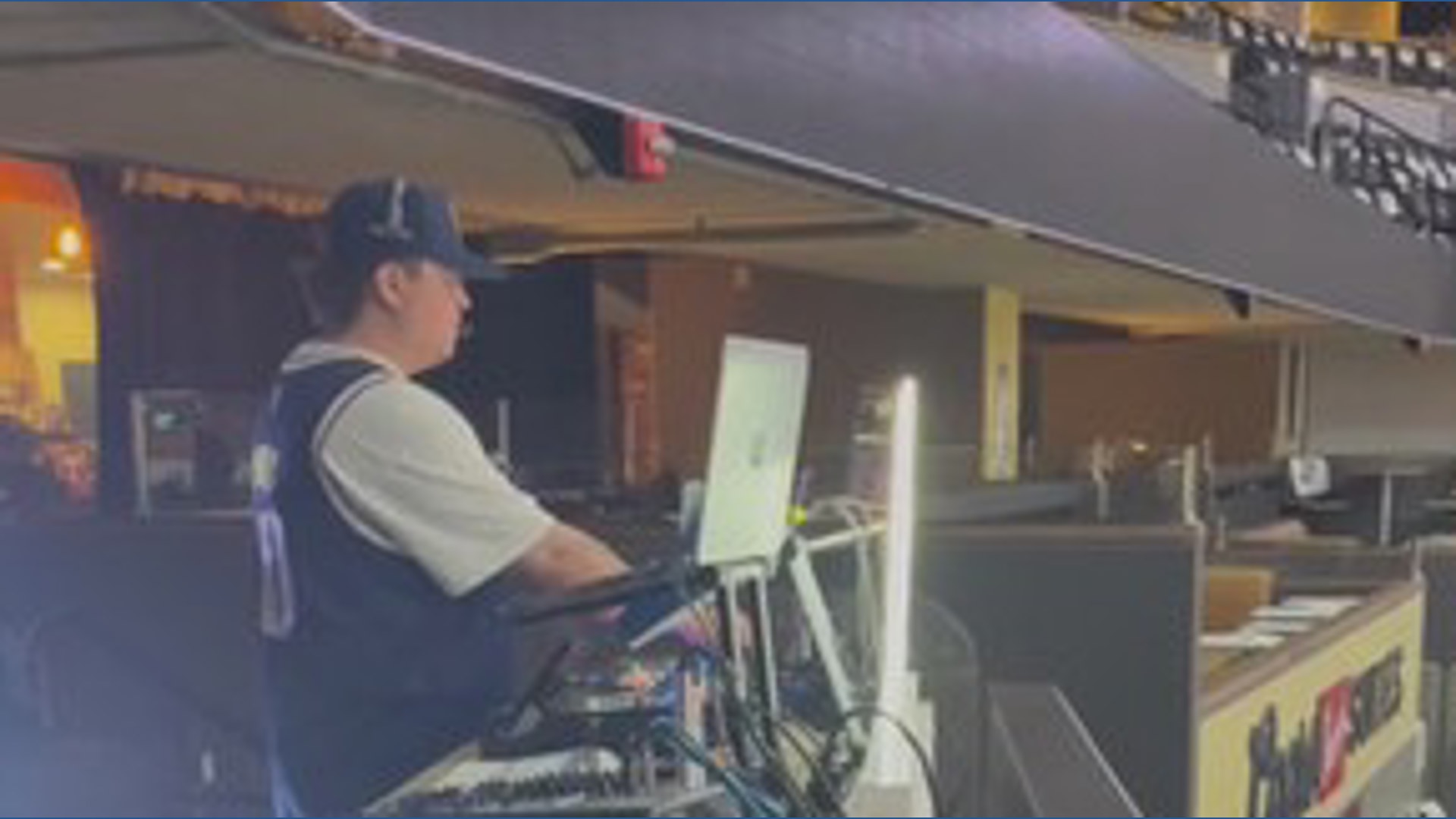 DJ Paws brings the energy to Nuggets players at Ball Arena