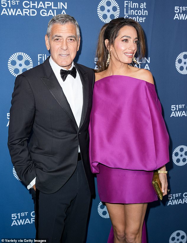 George Clooney, 64, and wife Amal, 48, attend 51st Chaplin Award Gala ...