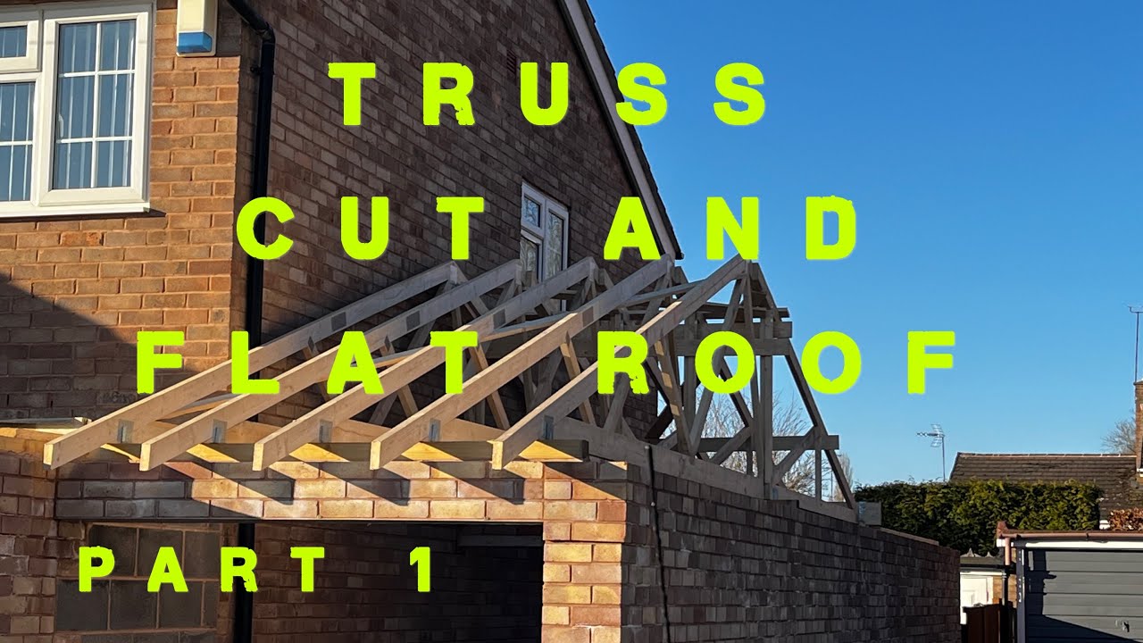 Roofing an extension: Truss bracing and flat roof structure preparation ...