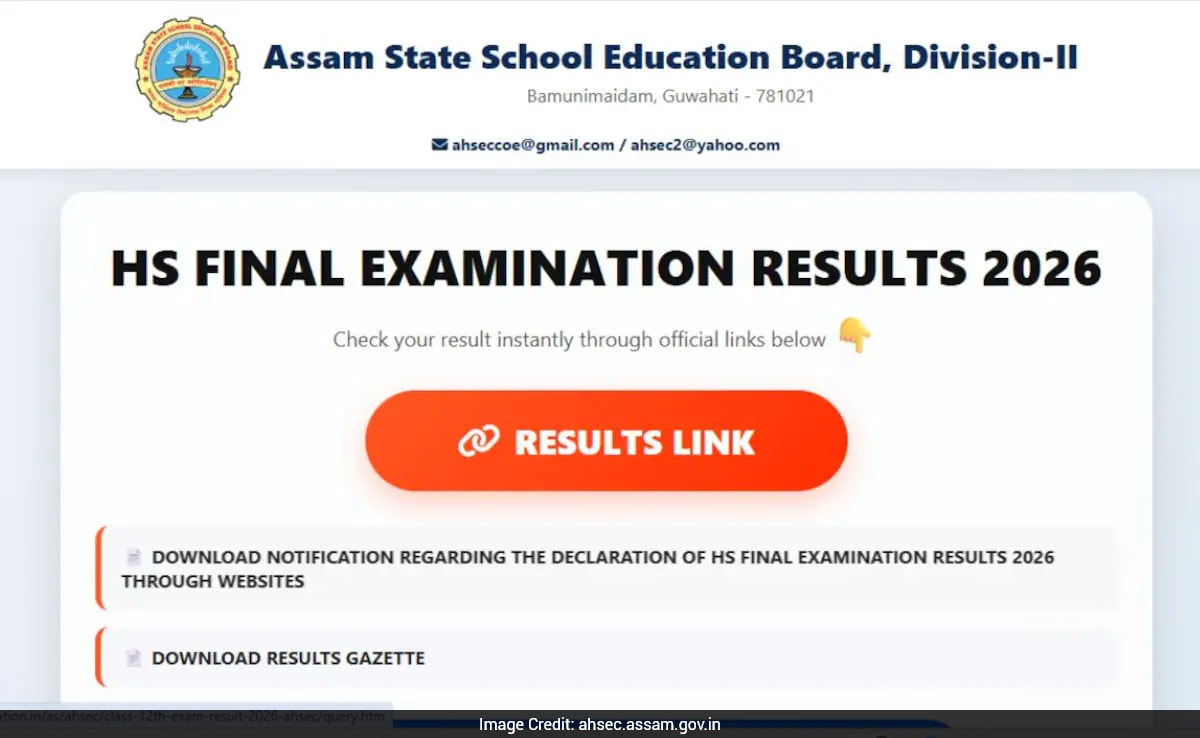 Assam 12th result 2026 out: 81.79% students passed in science, 81.13% ...