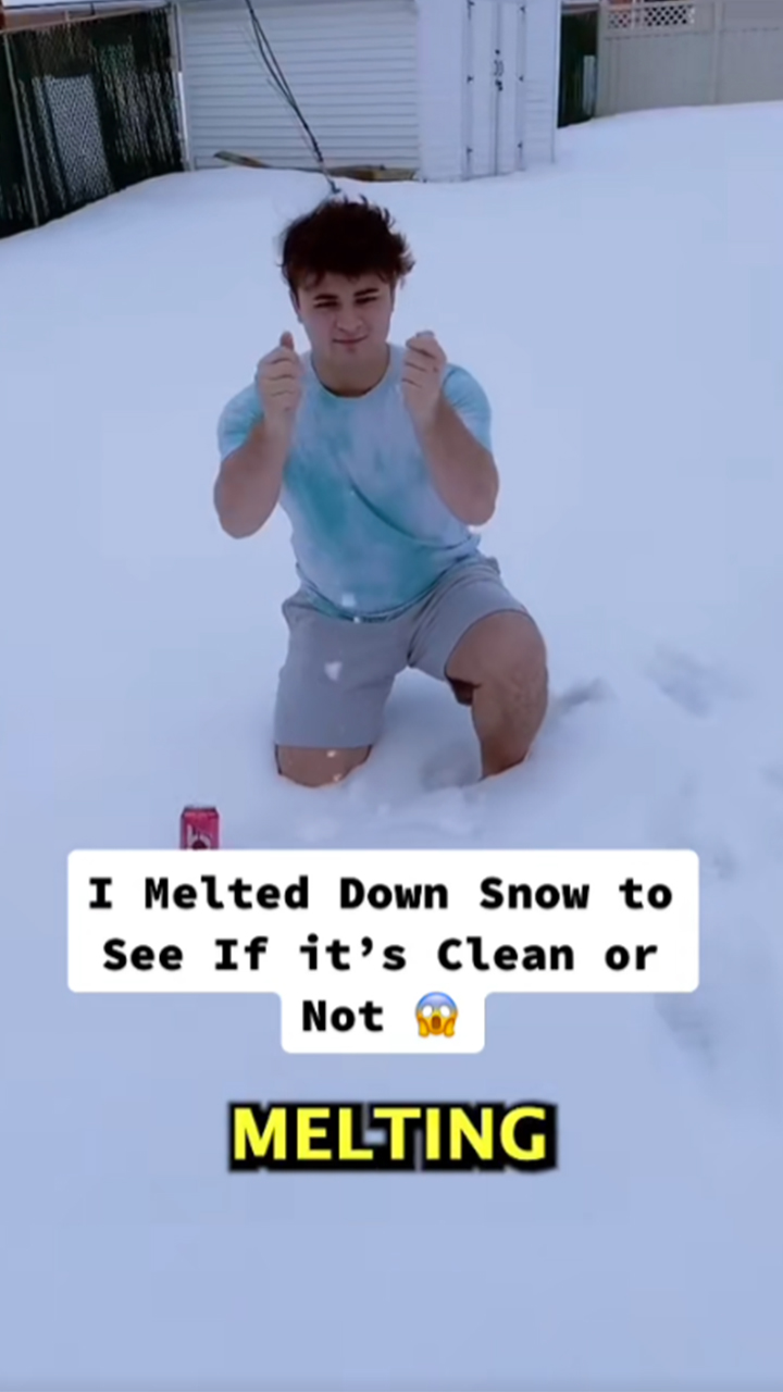 I collected snow and melted it | Clean water or dirty surprise