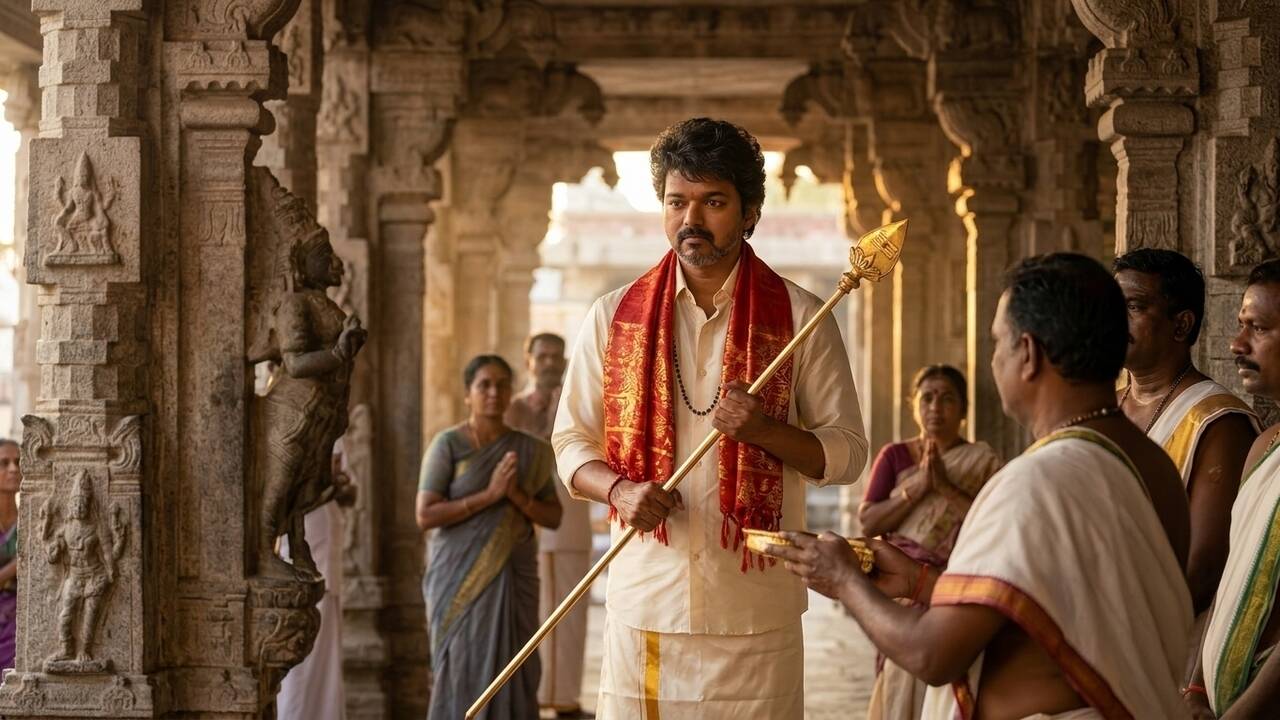 Vijay makes pilgrimage to Tiruchendur Temple prior to election outcomes ...