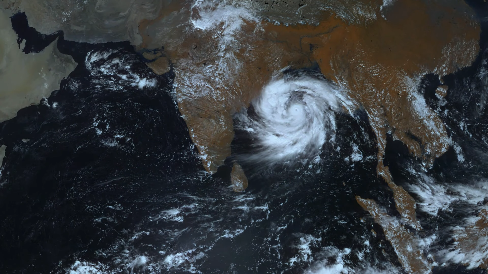 Satellite footage captured three cyclones active at once on Earth