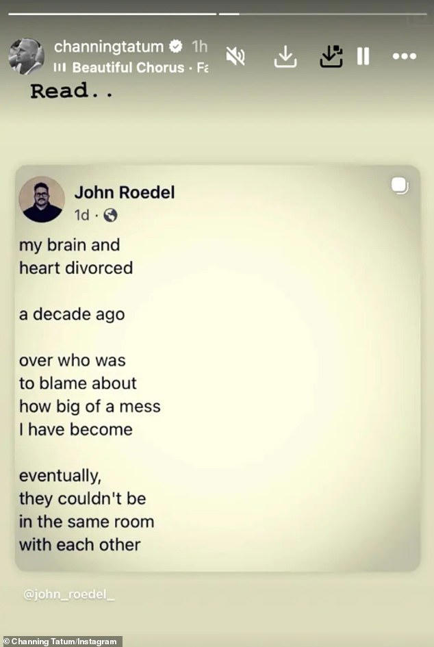 Channing Tatum shares poem about 'divorce' as ex-fiancée Zoe Kravitz ...