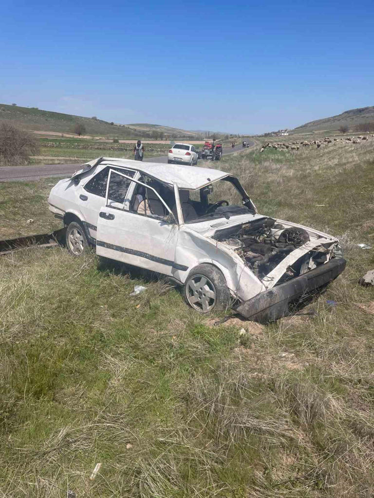 Nevşehir’de otomobil takla attı: 1 yaralı