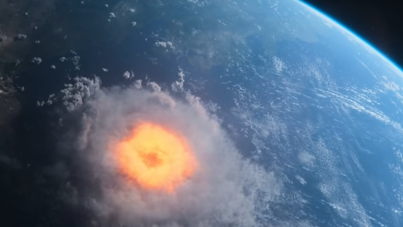 A 6 to 9 mile asteroid hit Earth and turned it into a global inferno