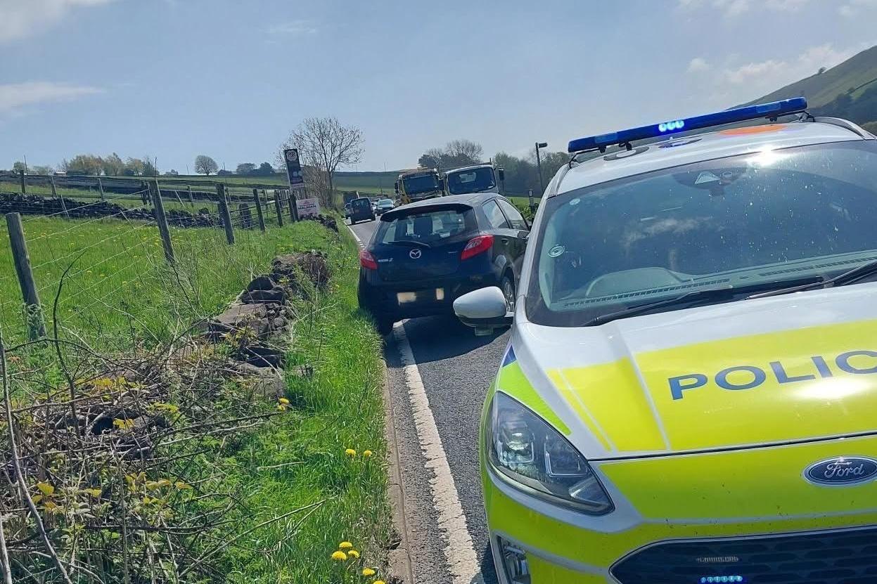 Driver arrested and charged after police found them blocking Derbyshire ...