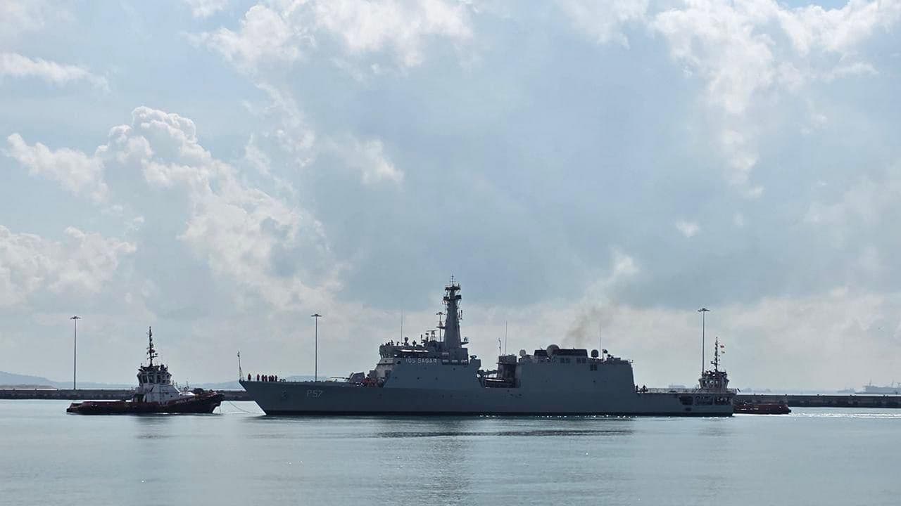 INS Sunayna docks in Singapore, strengthening India's maritime ties