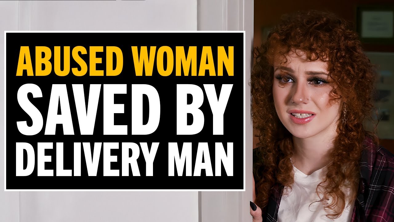 Delivery guy saves a woman from her abusive husband