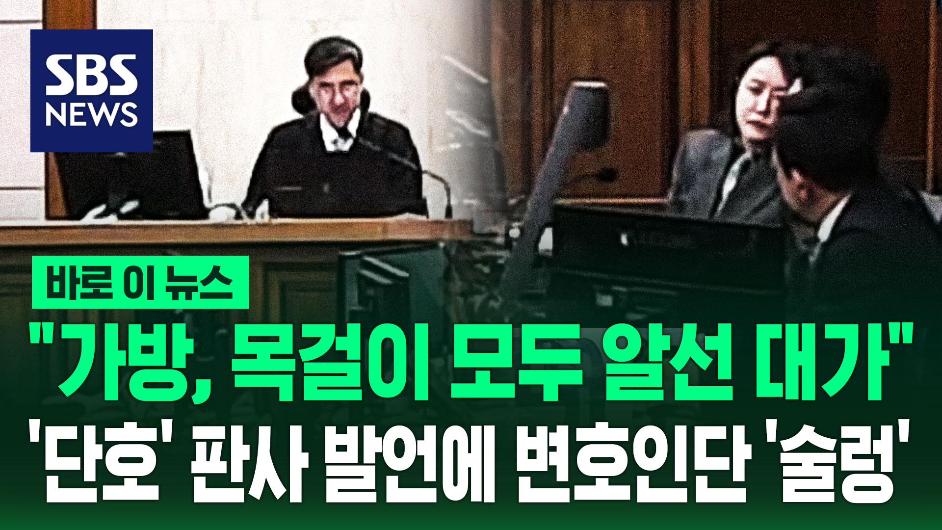 [바로이뉴스] "가방, 목걸이 모두 알선 대가"…'단호' 판사 발언에 변호인단 '술렁'