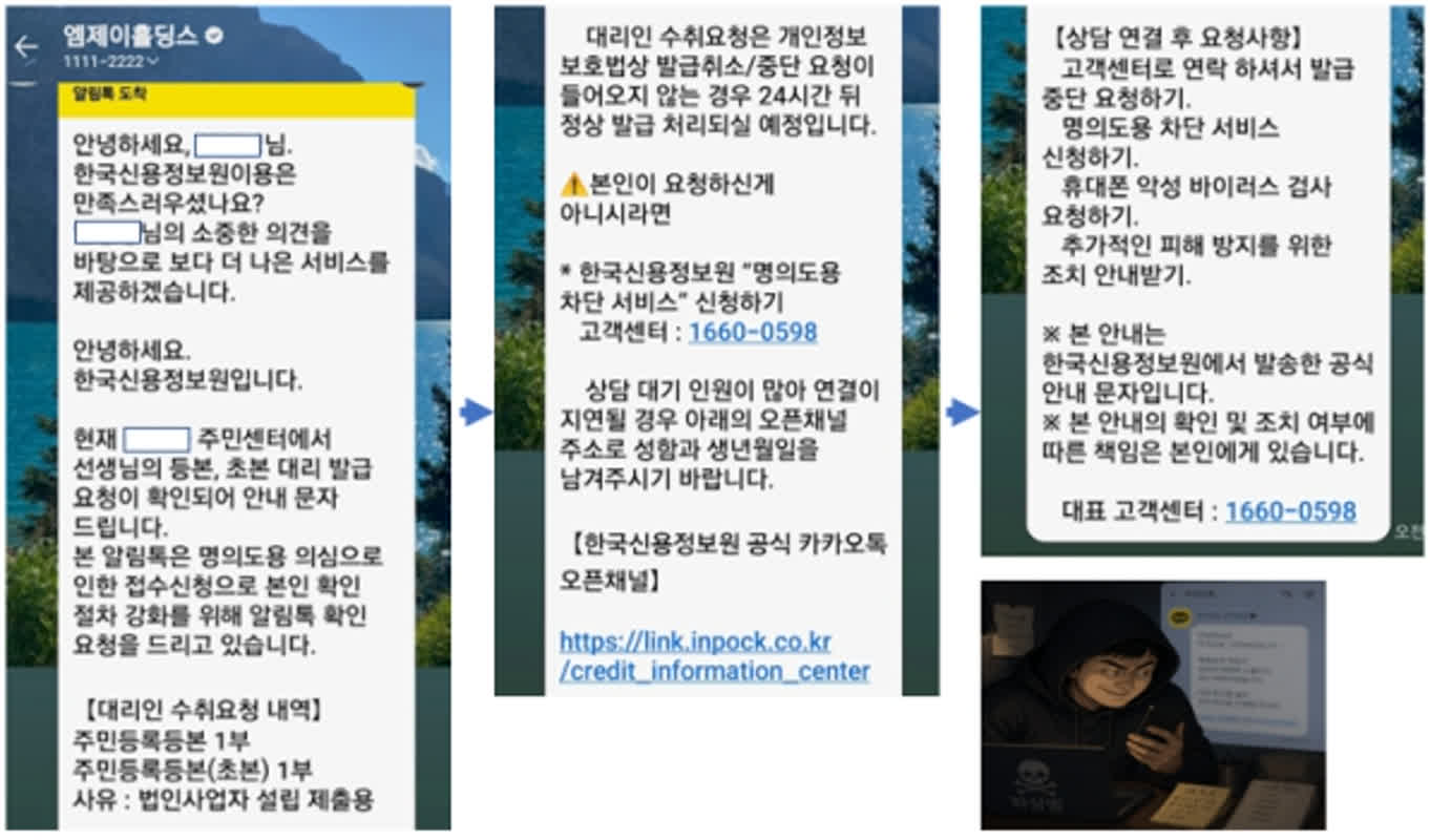 카카오톡까지 침투한 공공기관 사칭 피싱… 개인정보 탈취 수법 고도화