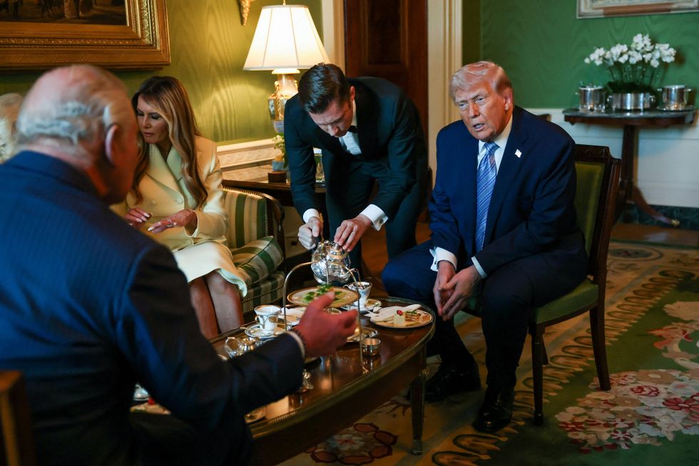 Donald Trump and King sit down for tea as president to discuss 'everything'