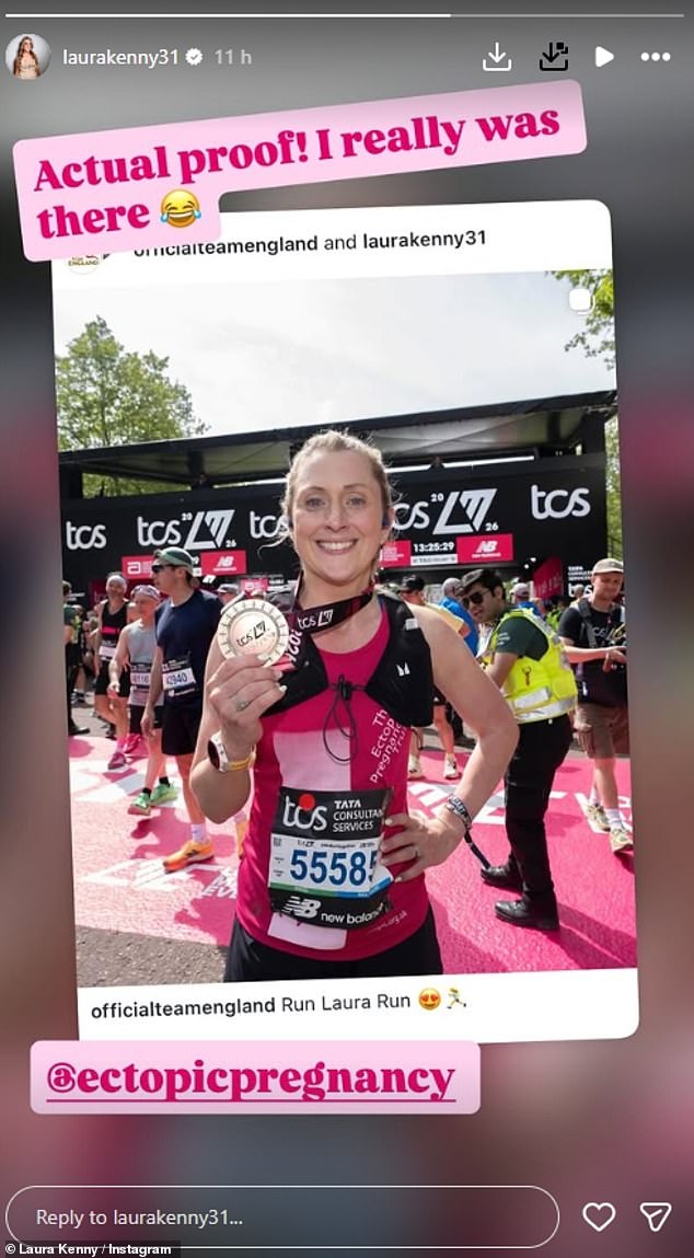 Laura Kenny breastfeeds baby daughter Lily after completing the London ...