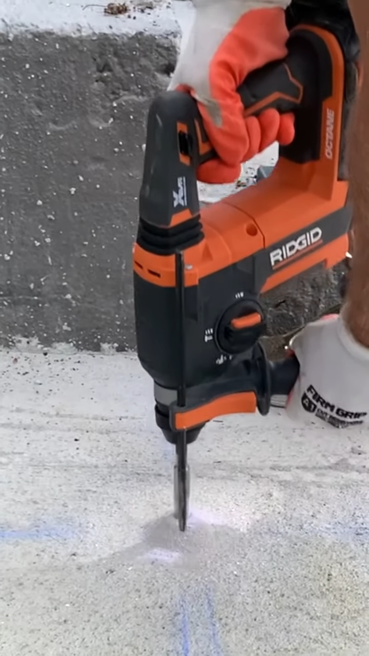 Post anchor installation on concrete