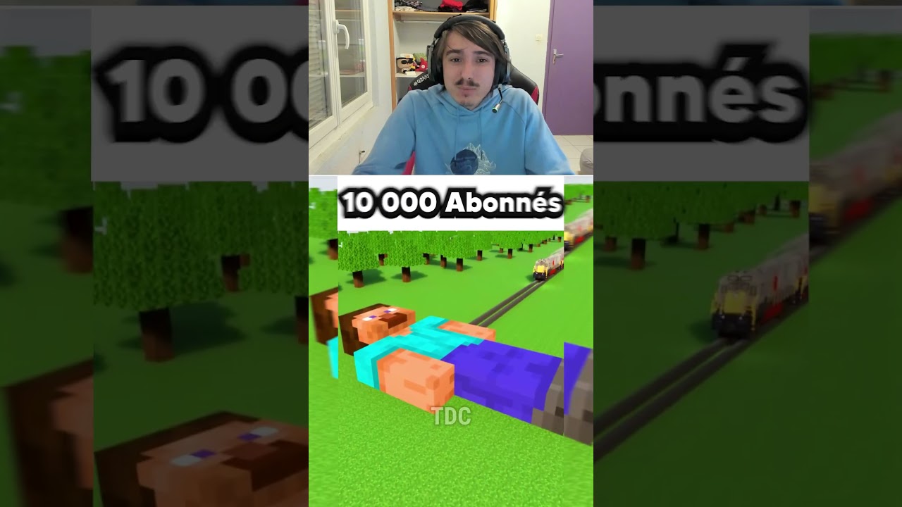 Combien d'ABONNÉ pour Stopper le TRAIN ? #minecraft #shorts