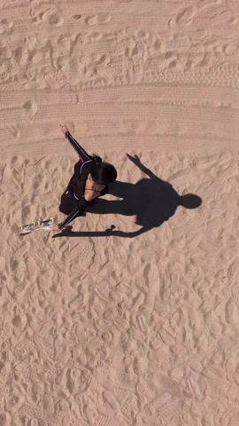 Desert skate session in head to toe Puma