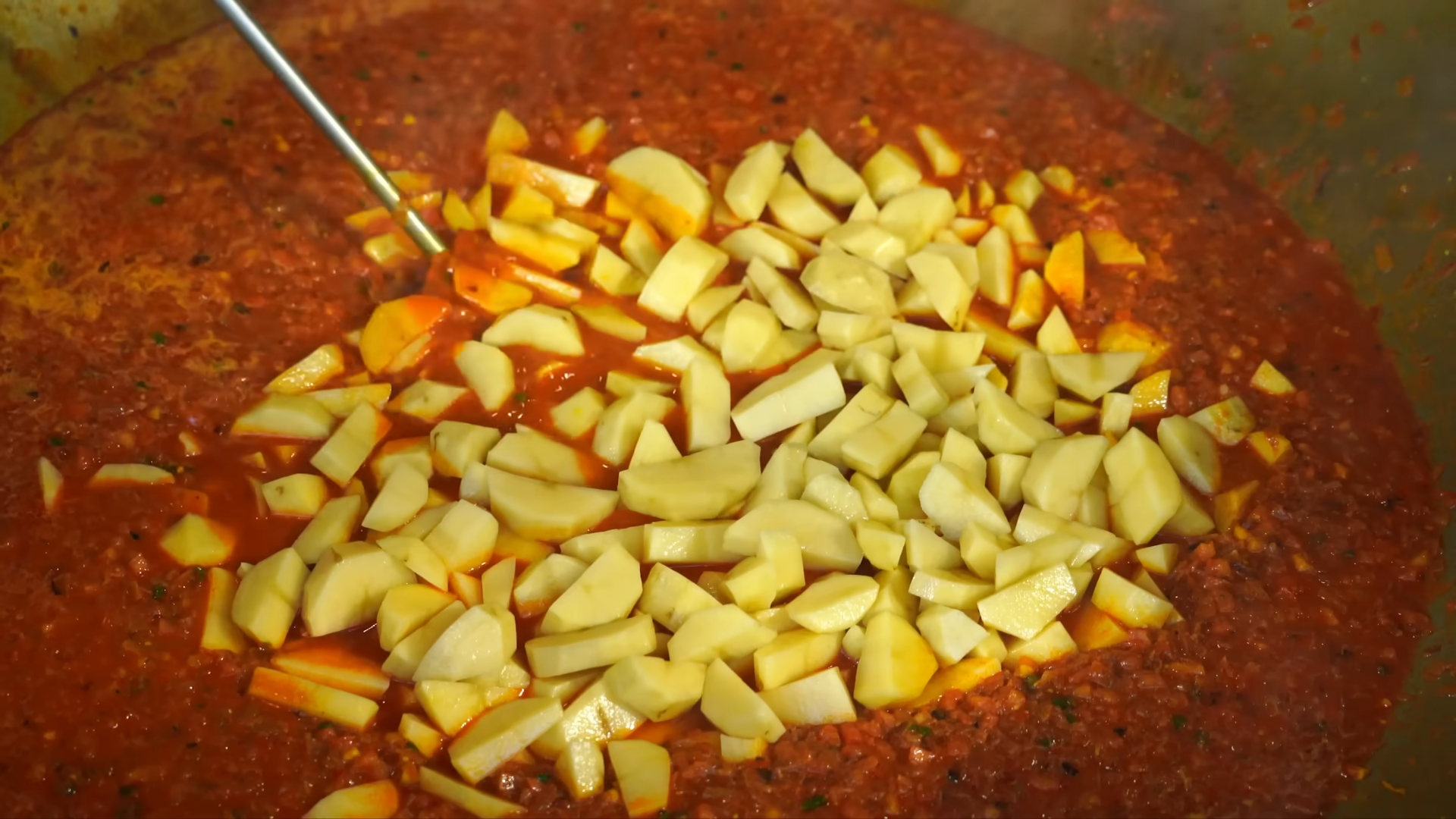 This video shows how green eggplant turns into a spicy Indian dish