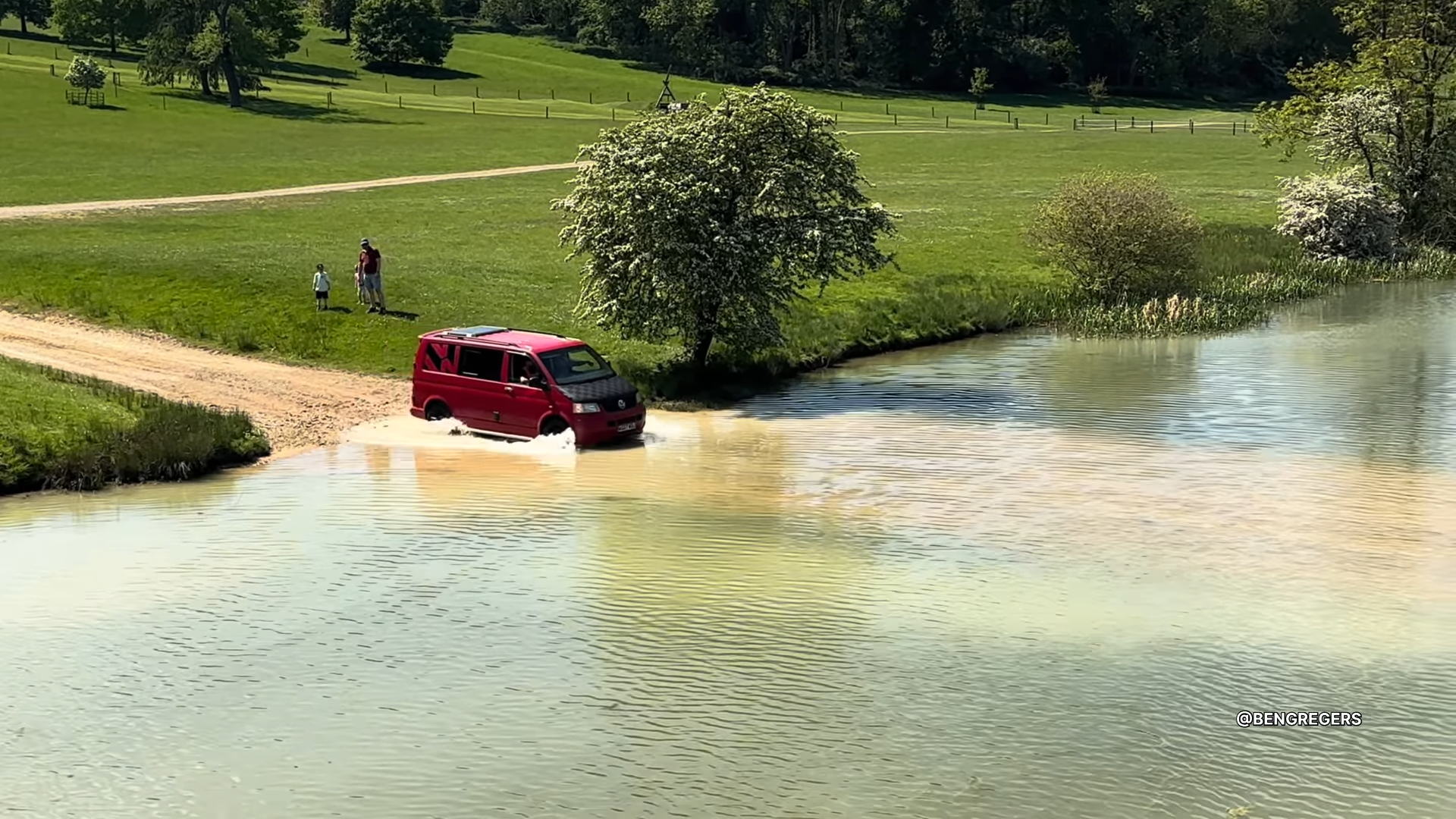 Who drives into a river like this - seriously what was he thinking?