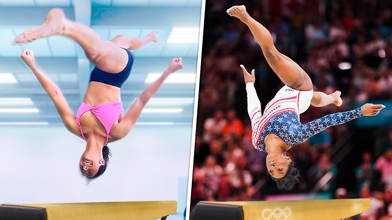 Athletes attempt the most difficult skills used by Simone Biles