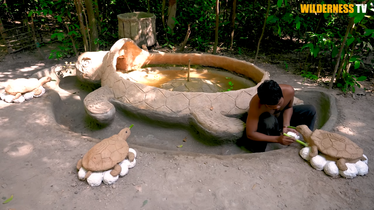 These fish were dying in dry land – now they have a turtle pond shelter