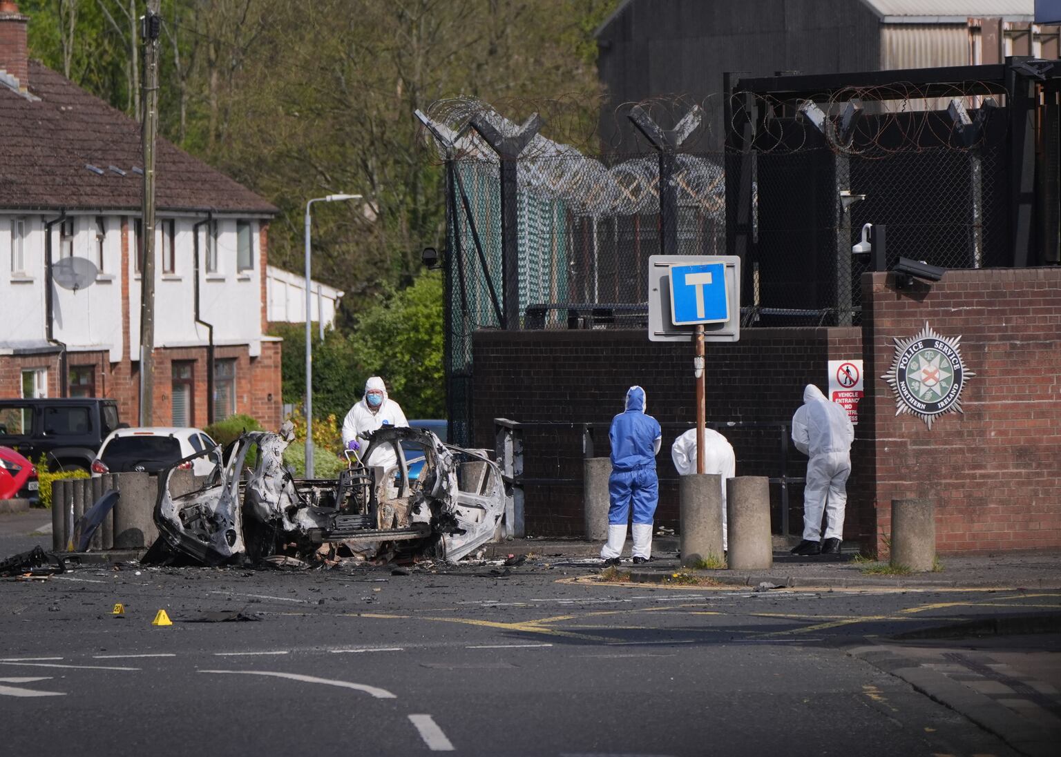 PSNI investigating Dunmurry bomb attack make arrest