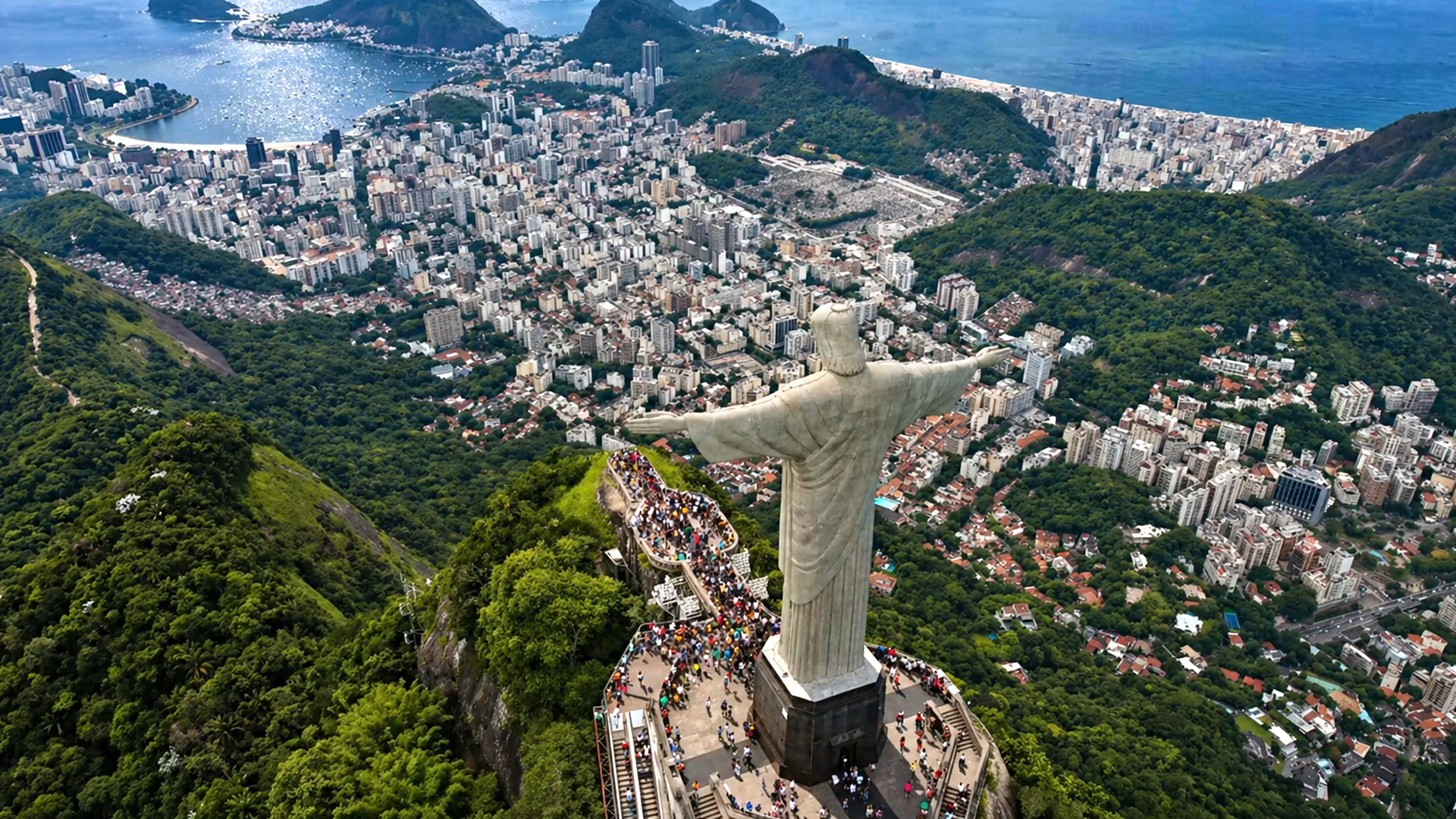 The massive Christ the Redeemer towering over Rio
