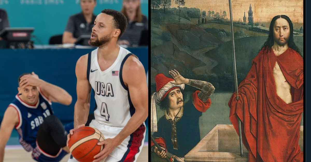 37 images of sports imitating art