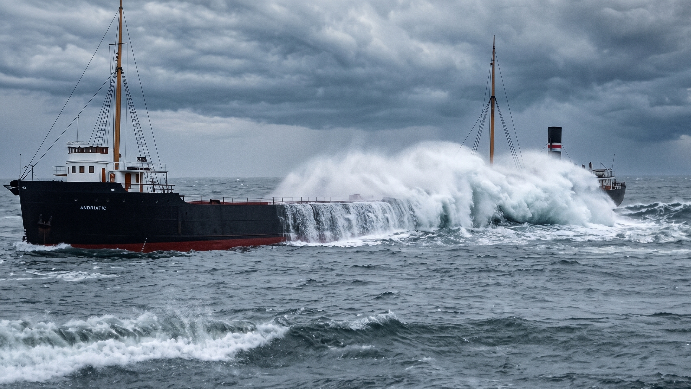 Watch this overloaded ship fight 60 mph waves - then its lights ...