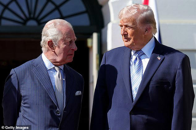 President Trump breaks royal protocol with warm gesture